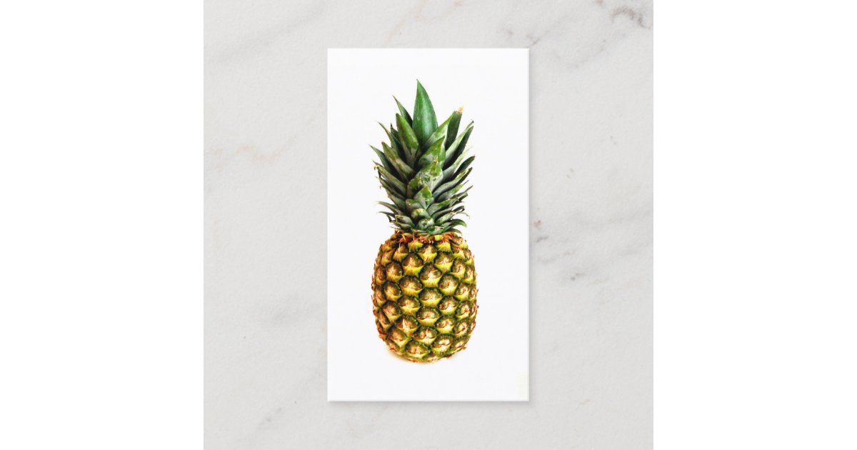 Pineapple print business cards | Zazzle