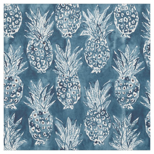 Hawaiian Pineapple Pattern Tropical design Fabric | Zazzle.com