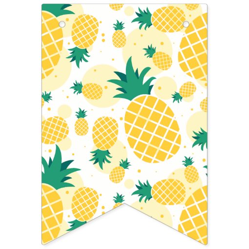 Pineapple Swallowtail Party Bunting Banner | Zazzle