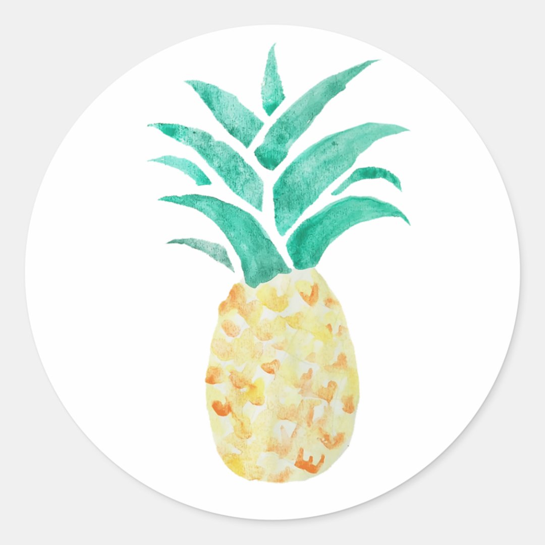 Pineapple Tropical Party Stickers | Zazzle