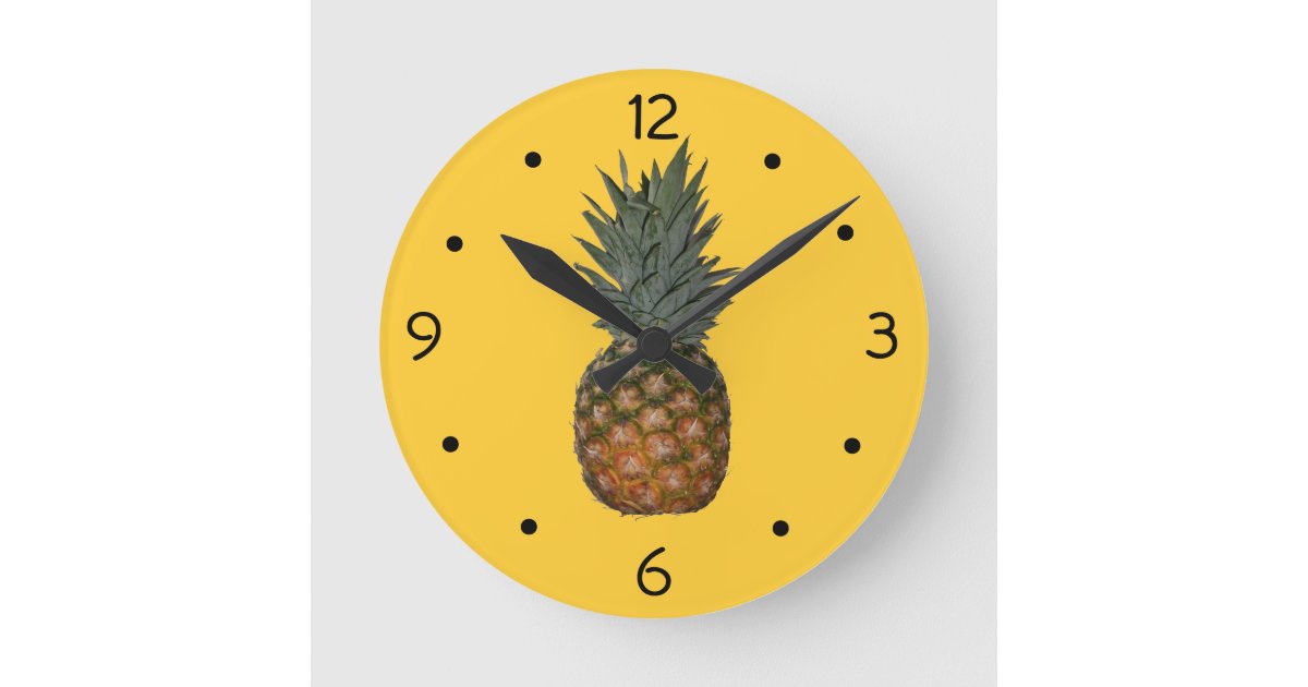 Pineapple Wall Clock | Zazzle