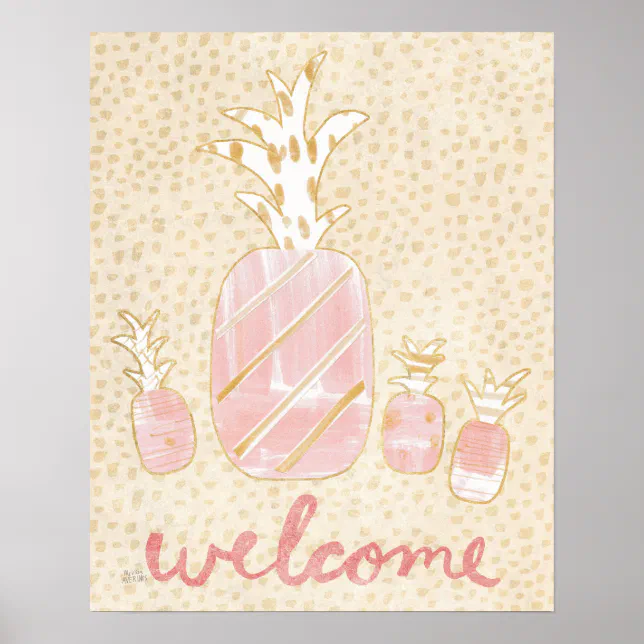 Pineapple Welcome Poster | Zazzle