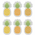 Pineapples fruits Custom-Cut Vinyl Stickers | Zazzle