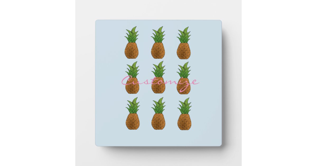Pineapples Thunder_Cove Plaque | Zazzle