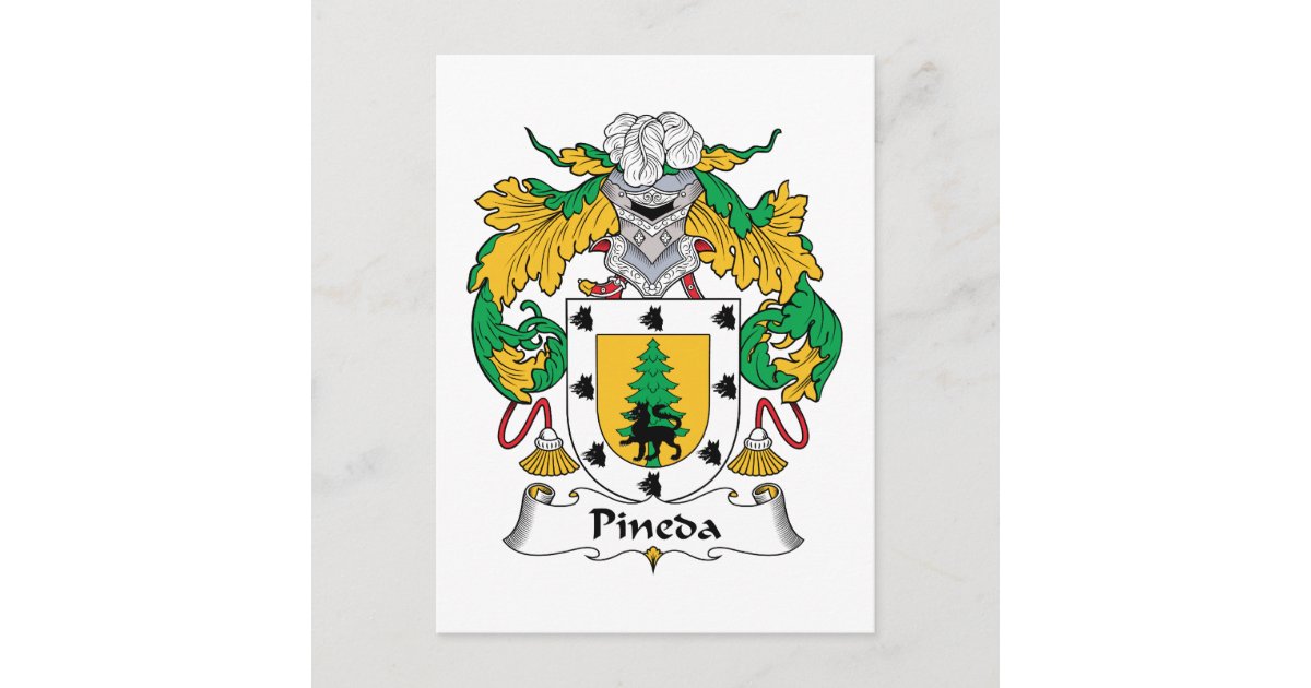 Pineda Family Crest Postcard | Zazzle