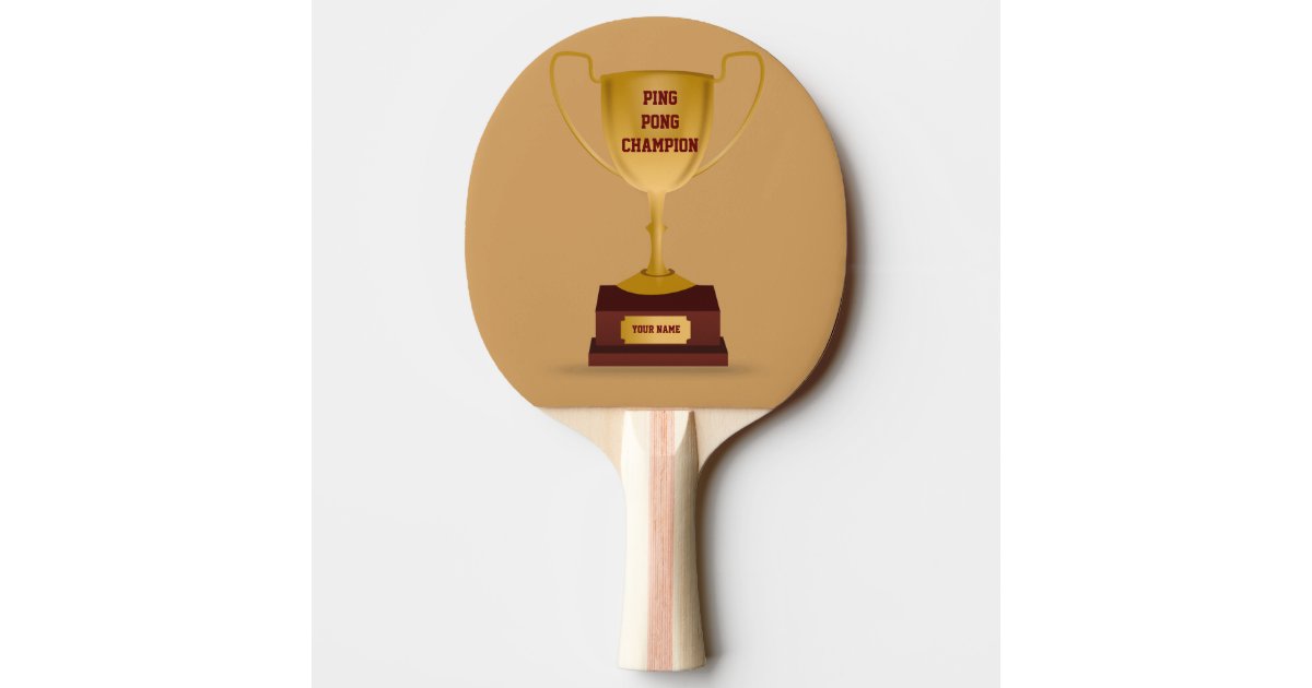 Ping Pong Champion Trophy Paddle | Zazzle