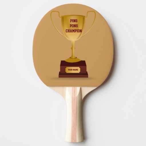 Ping Pong Champion Trophy Paddle | Zazzle