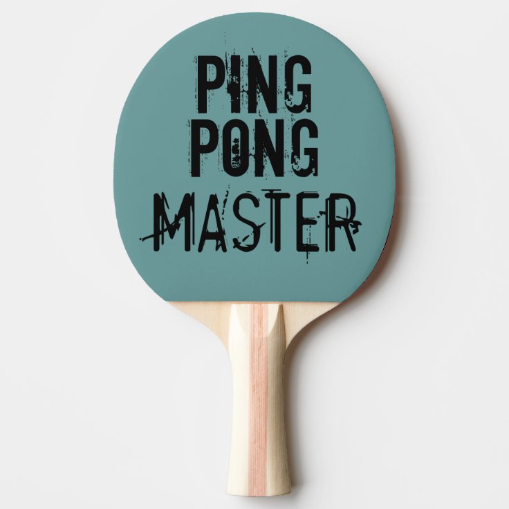 Ping Pong Master Funny Text Humor Ping-Pong Paddle | Zazzle