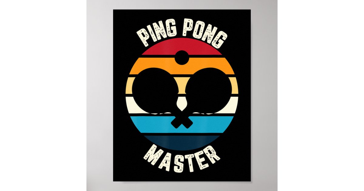 Ping Pong Master Table Tennis Poster | Zazzle