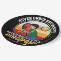 Ping Pong Never Under estimate old man Ping Pong Paper Plates | Zazzle