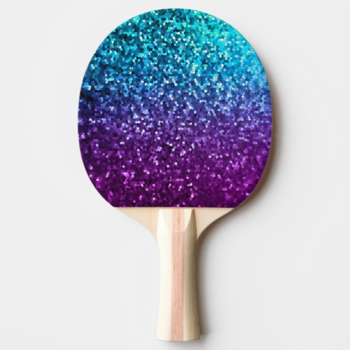 Ping Pong Paddle Mosaic Sparkley Texture | Zazzle