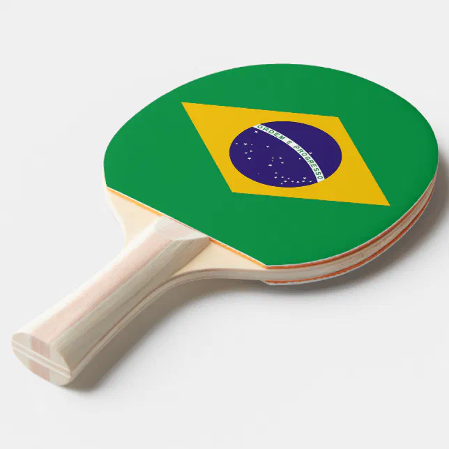 Ping pong paddle with Flag of Brazil | Zazzle