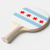 Ping pong paddle with Flag of Chicago, Illinois | Zazzle