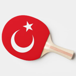 Ping pong paddle with Flag of Turkey | Zazzle