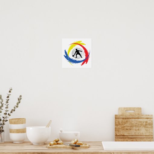 Ping Pong Tricolor Emblem Poster | Zazzle