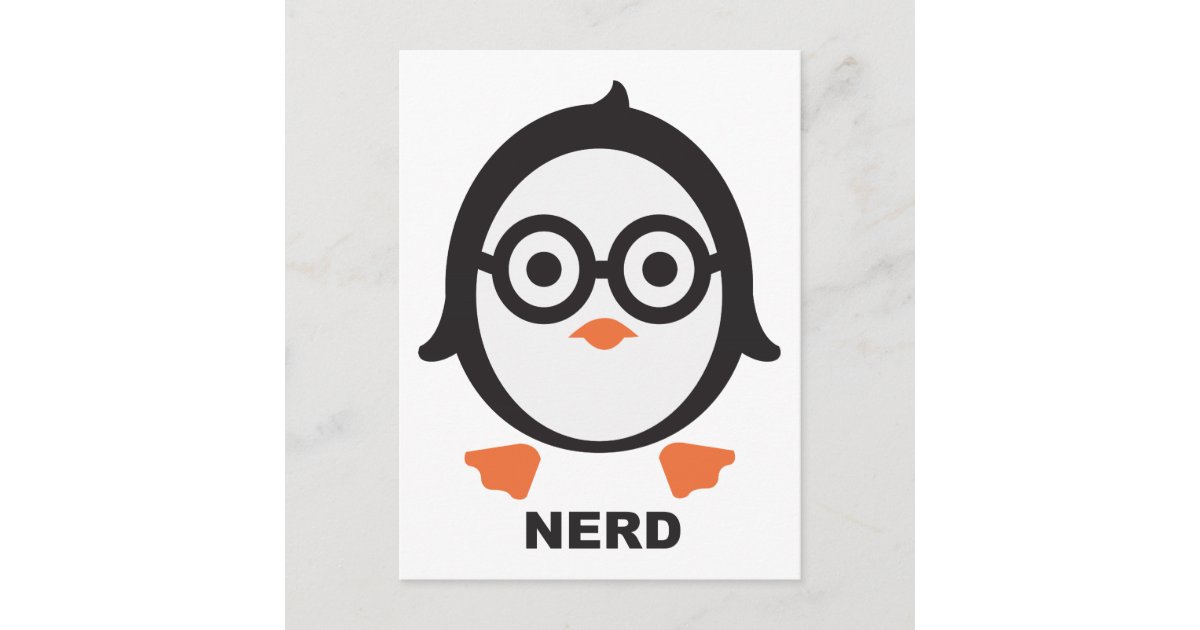 Pinguin - nerd - penguin postcard | Zazzle