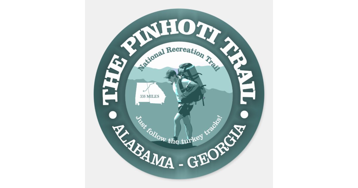 Pinhoti Trail Classic Round Sticker | Zazzle
