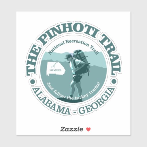 Pinhoti Trail (T) Sticker | Zazzle