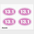 Pink 13.1 Sticker | Pink Half Marathon Sticker | Zazzle