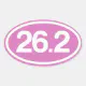Pink 26.2 Full Marathon Sticker | Zazzle