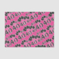 PINK 40th Birthday Tissue Paper | Zazzle