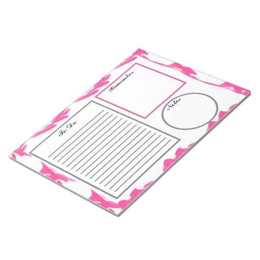 Pink Abstract To Do Notepad | Zazzle