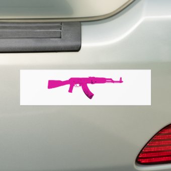 Pink AK-47 Bumper Sticker | Zazzle