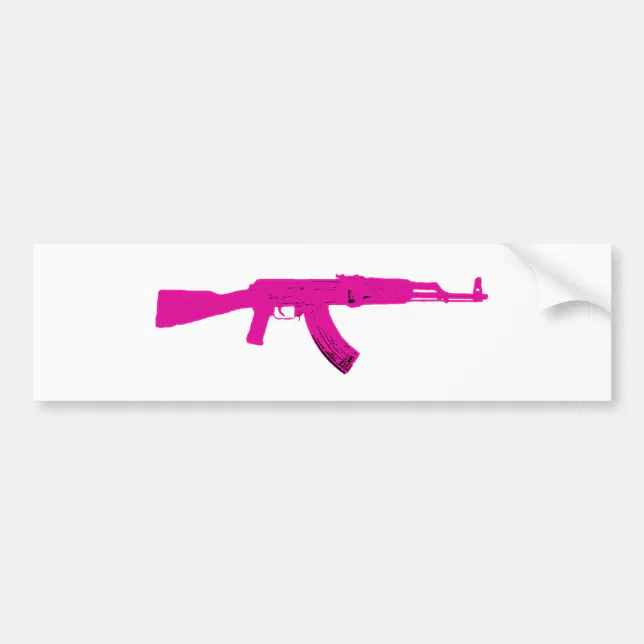 Pink AK-47 Bumper Sticker | Zazzle