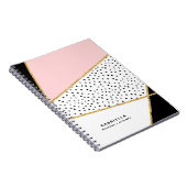 Pink and Black Chic Abstract Pattern Notebook | Zazzle