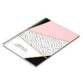 Pink and Black Chic Abstract Pattern Notebook | Zazzle