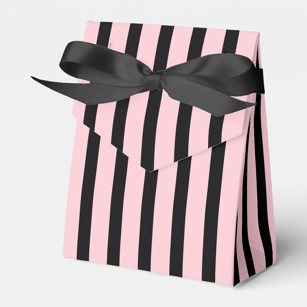 Pink and Black Favor Box | Zazzle
