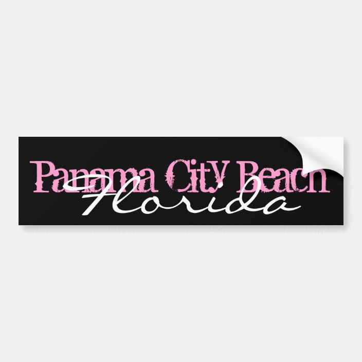 Pink and Black PCB Panama City Beach Florida Bumper Sticker | Zazzle.com