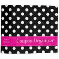 Pink and Black Polka Dot Coupon Organizer Binder | Zazzle