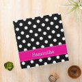Pink and Black Polka Dot Personalized School 3 Ring Binder | Zazzle