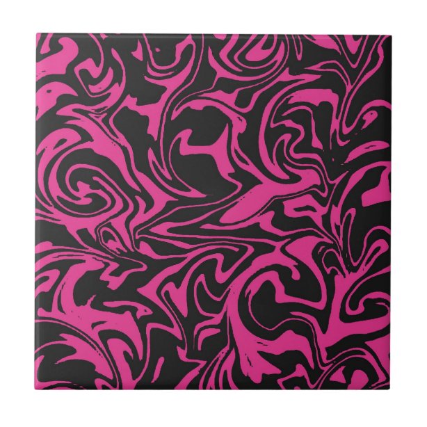 Hot Pink Decorative Ceramic Tiles | Zazzle