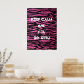 Pink and Black Zebra Print bling (faux glitter) | Zazzle