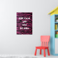 Pink and Black Zebra Print bling (faux glitter) | Zazzle