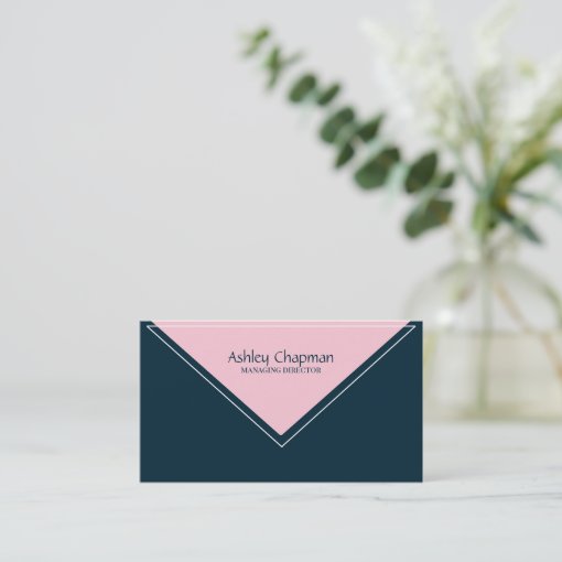 Pink And Blue Business Card | Zazzle