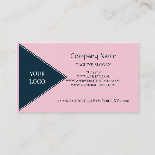 Pink And Blue Business Card | Zazzle