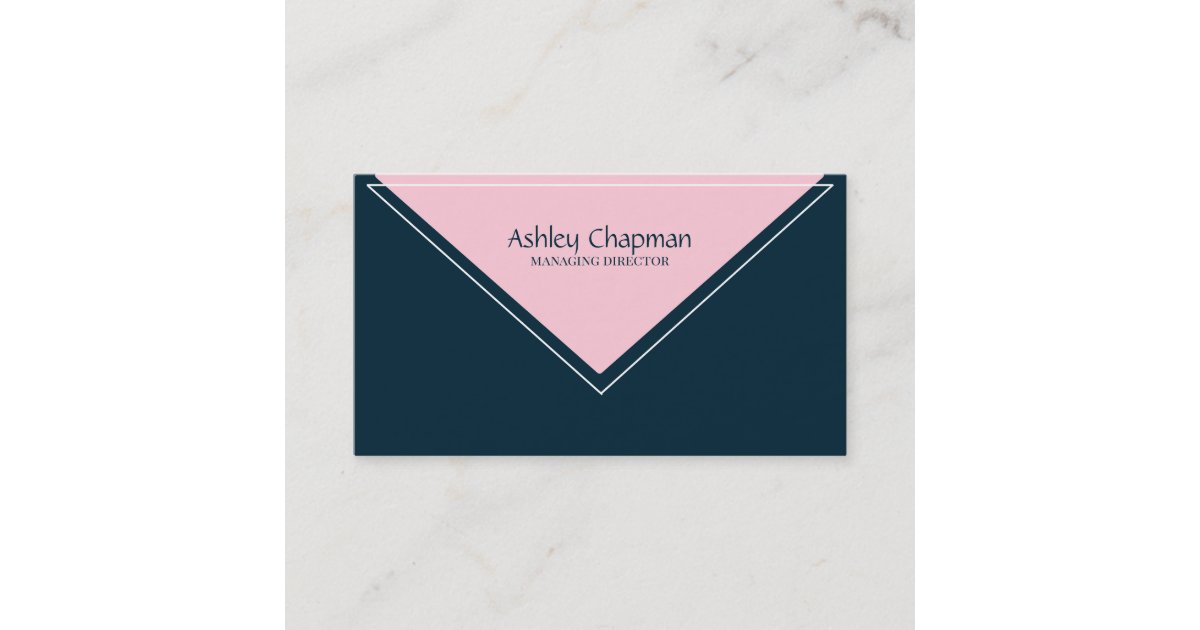 Pink And Blue Business Card | Zazzle