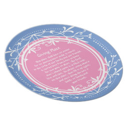 Pink and Blue Friendship Plate to Share | Zazzle