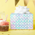 Pink and Blue Graphic Squares Wrapping Paper | Zazzle