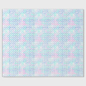 Pink and Blue Graphic Squares Wrapping Paper | Zazzle