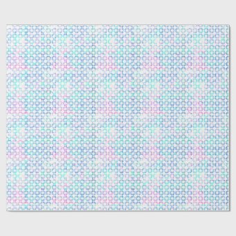 Pink and Blue Graphic Squares Wrapping Paper | Zazzle