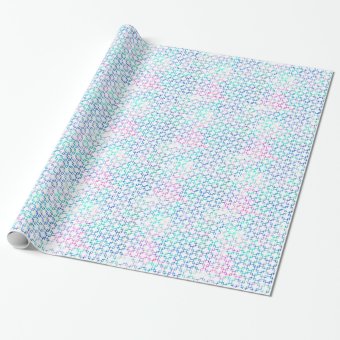 Pink and Blue Graphic Squares Wrapping Paper | Zazzle