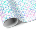 Pink and Blue Graphic Squares Wrapping Paper | Zazzle
