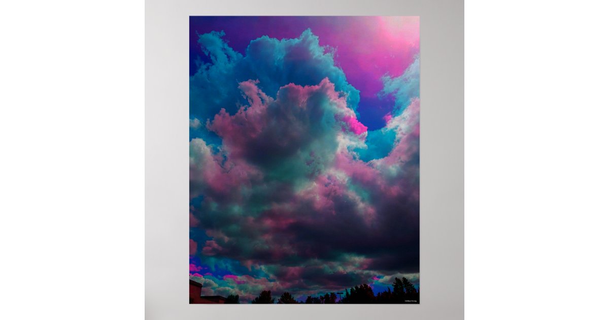 Pink and Blue Poster 16"×20" | Zazzle