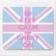 Pink and Blue Union Jack Mouse Pad | Zazzle
