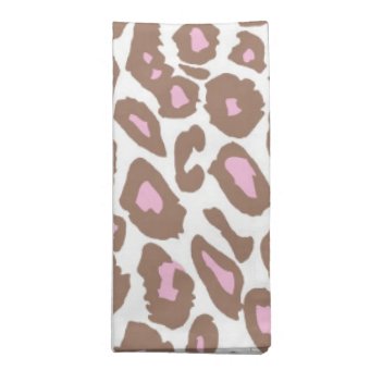 Pink and Brown Leopard Print Cloth Napkin | Zazzle