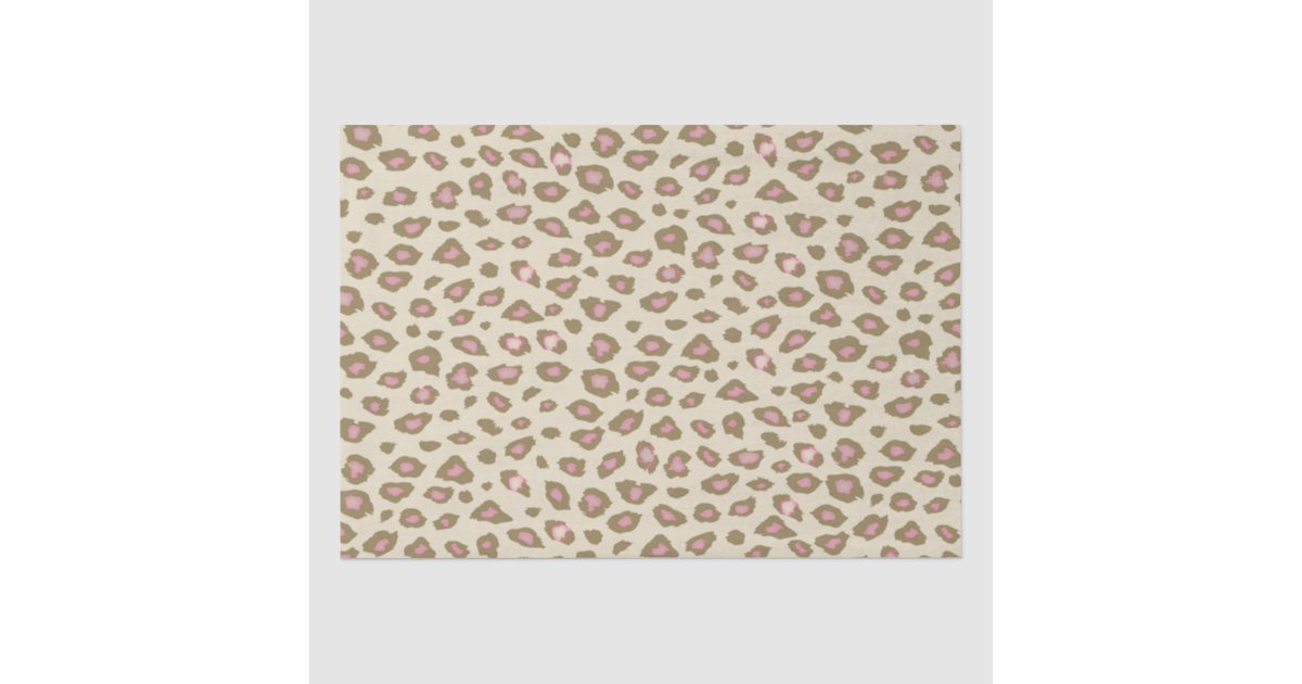 Pink and Cream Leopard Print Tissue Paper | Zazzle